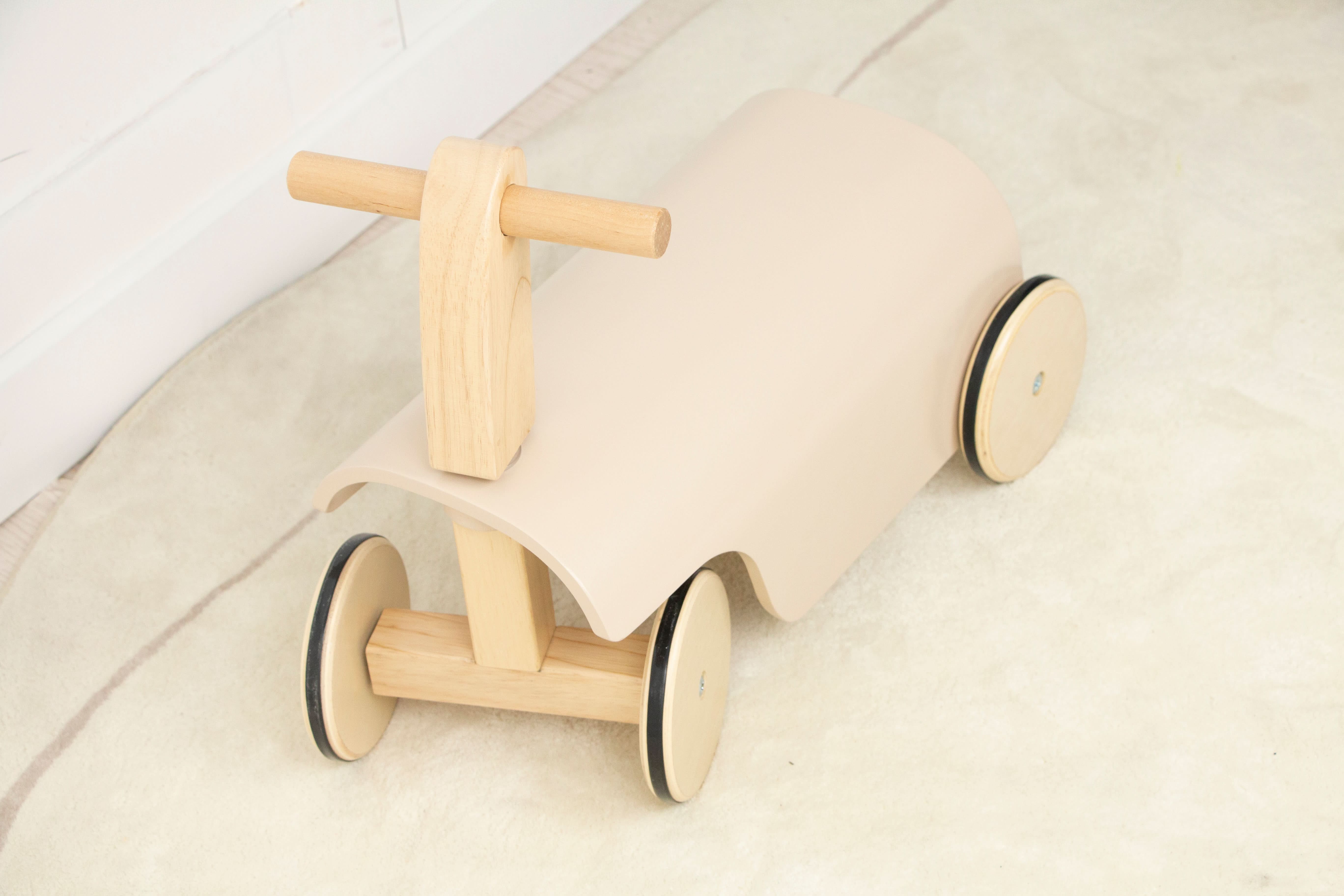 Wooden Ride-On Walker Toy for Toddlers | Push & Ride Balance Toy with